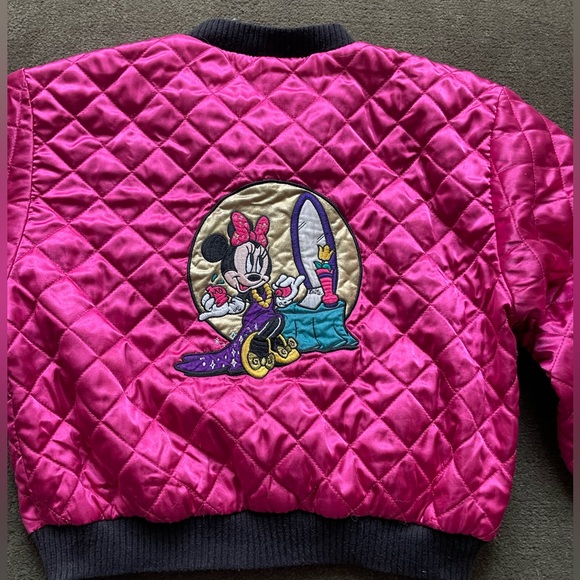 Disney | Jackets & Coats | Magenta Vintage Kids Minnie Mouse Jacket ...